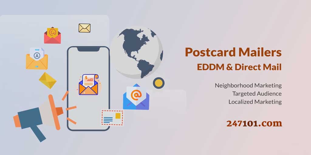 Looking for Postcard Mailers for your business or brand? By 247101.com