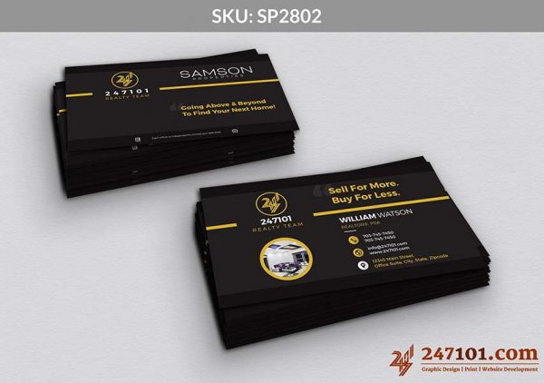 Samson Properties Business Cards - Design SKU: SPYS2802