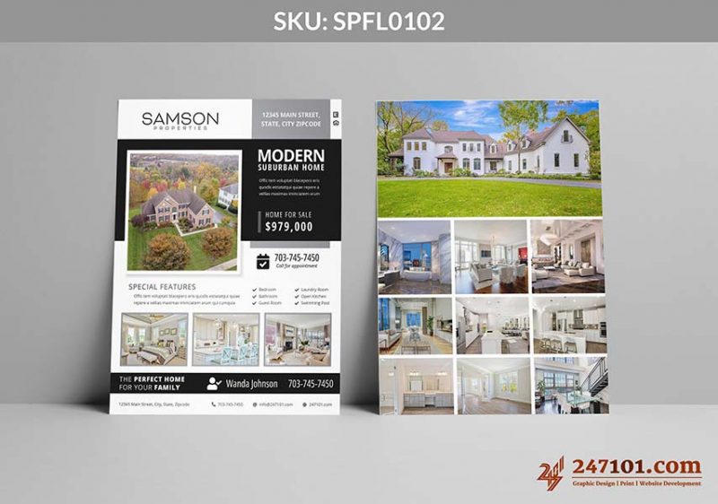 Samson Properties Flyer Designs for Real Estate Agents - Market Listings!